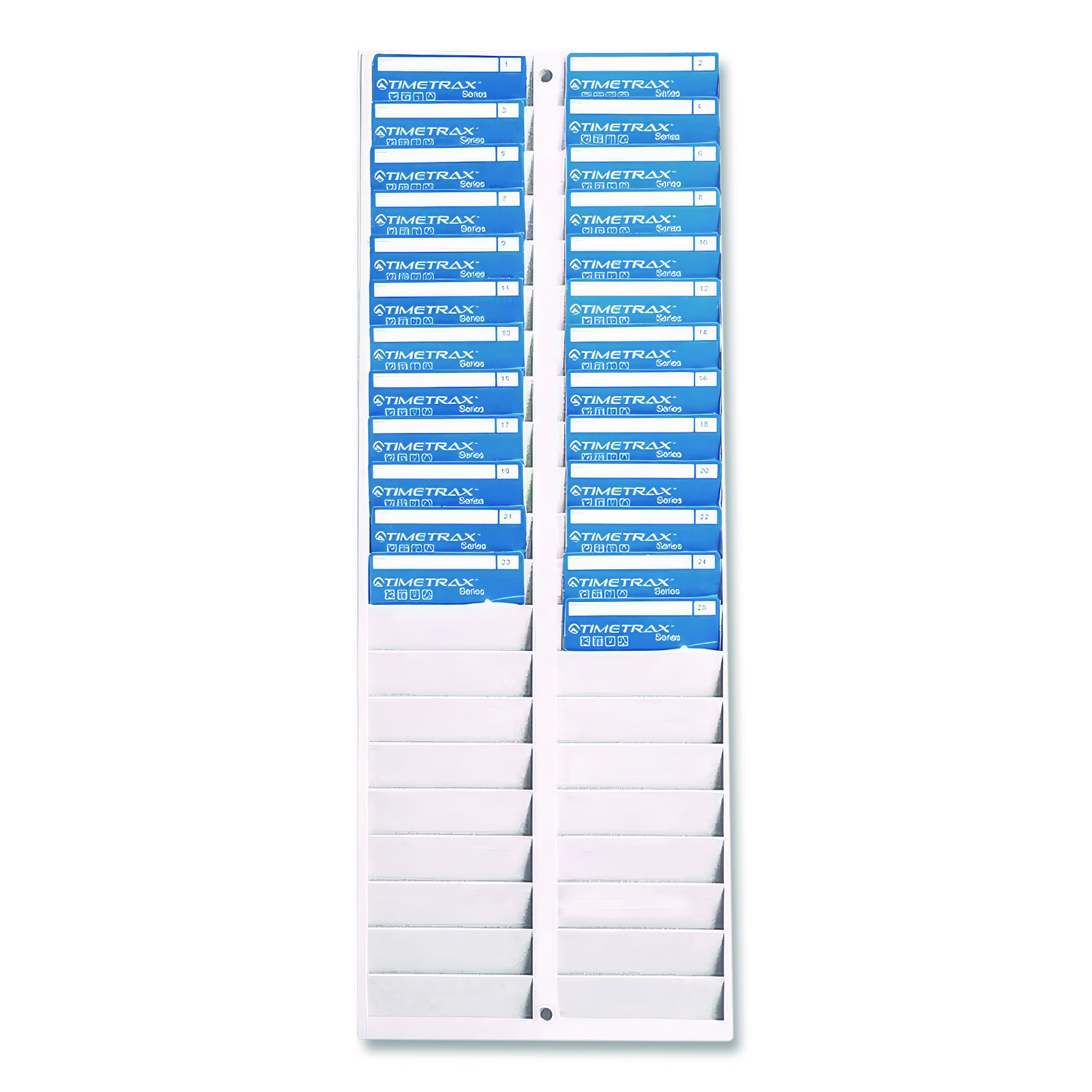 Pyramid Technologies Time Card Rack, 40 Pockets, Plastic, Light Gray ...