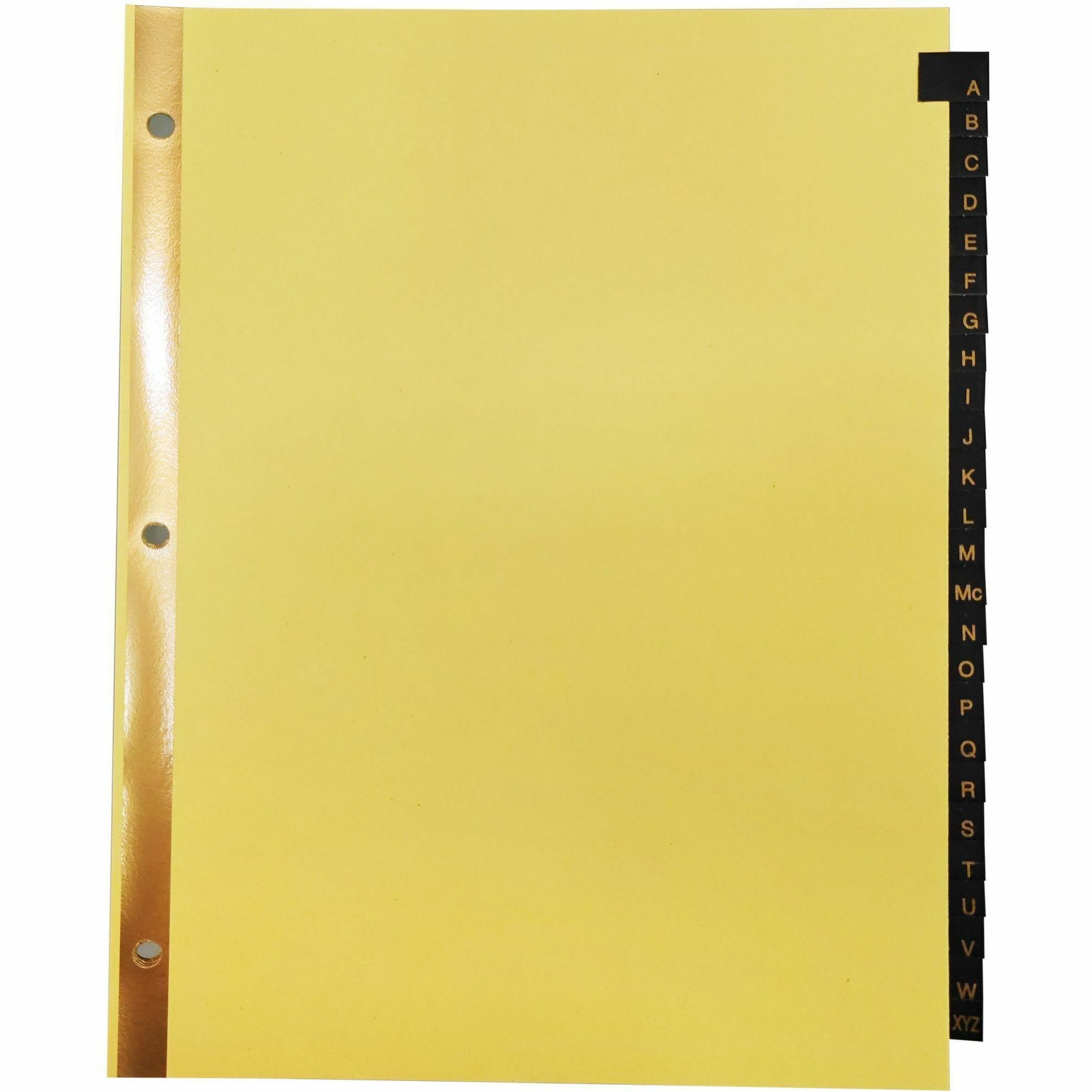 Sparco A-Z Leather Tab Index Dividers, 8-1/2" x 11", Buff ...