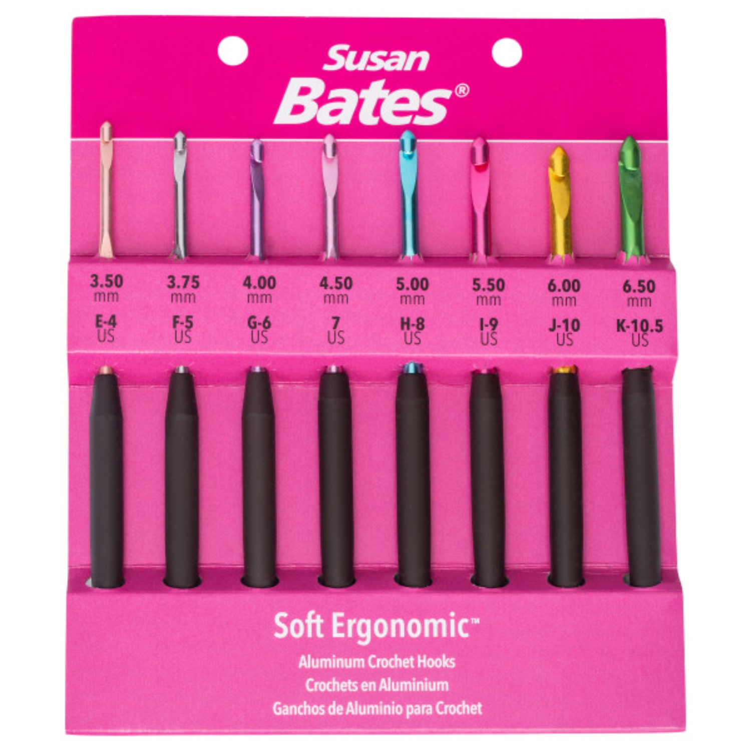 Susan Bates Silvalume Soft Ergonomic Crochet Hook Set | OfficeSupply.com