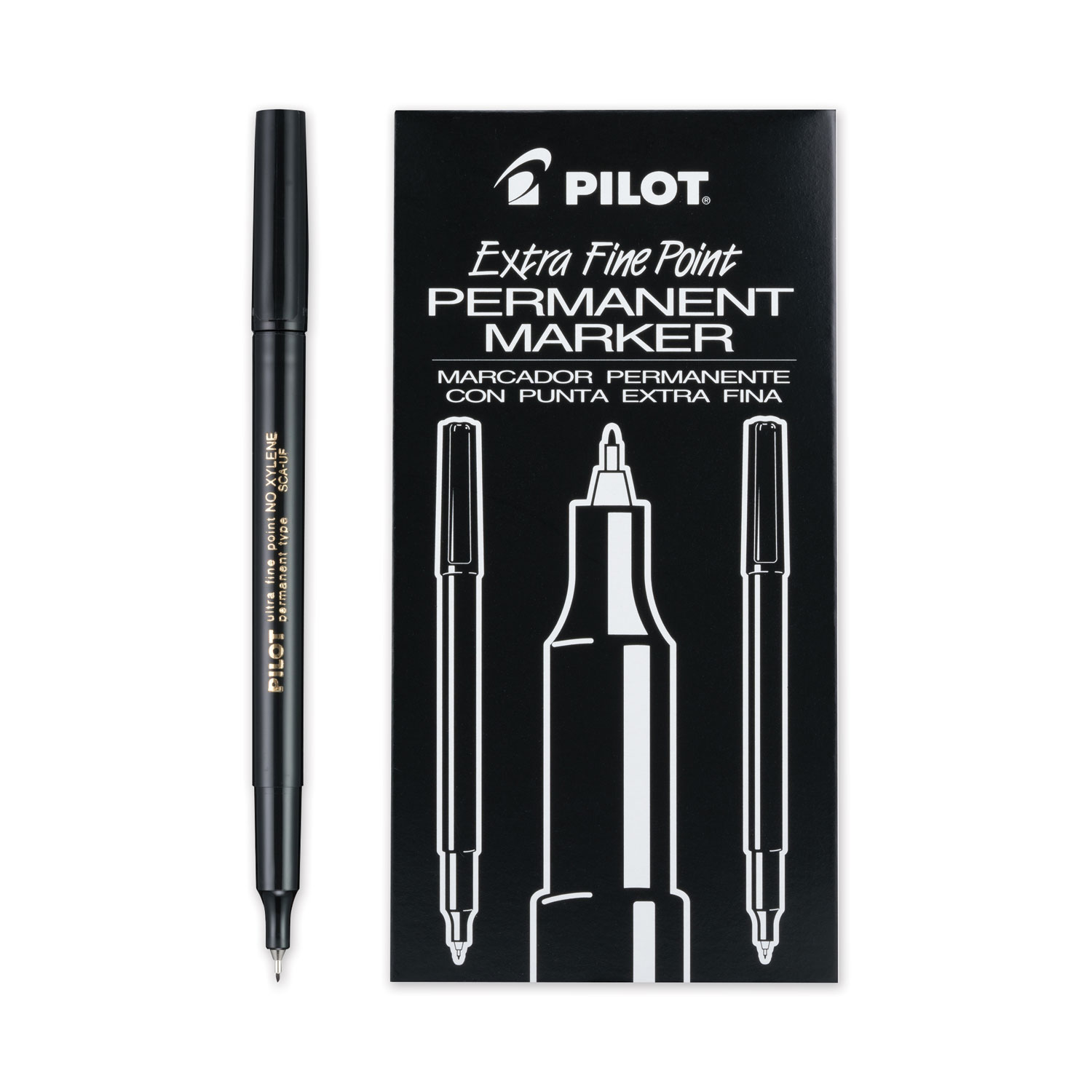 Pilot Extra-Fine Point Permanent Marker, Extra-Fine Needle Tip, Black ...