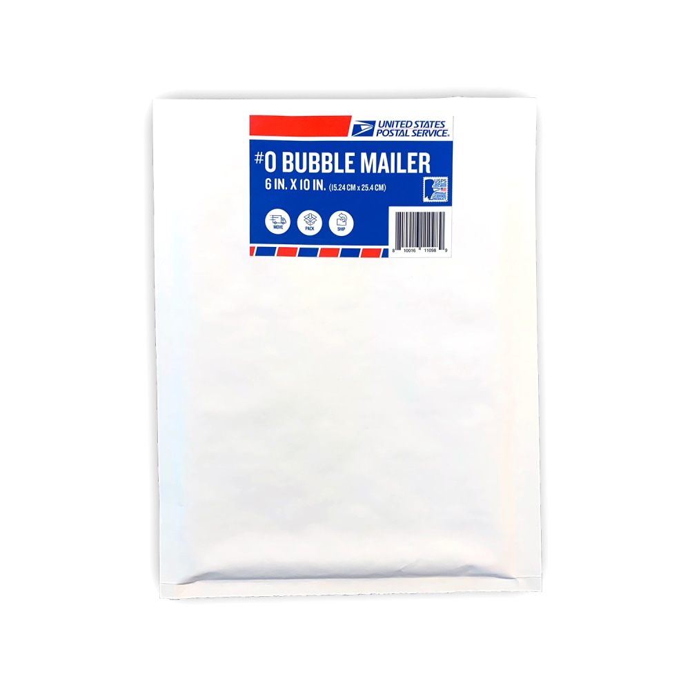 USPS Bubble Mailer Size 0 White OfficeSupply USPS Bubble Mailer Size 0 White OfficeSupply