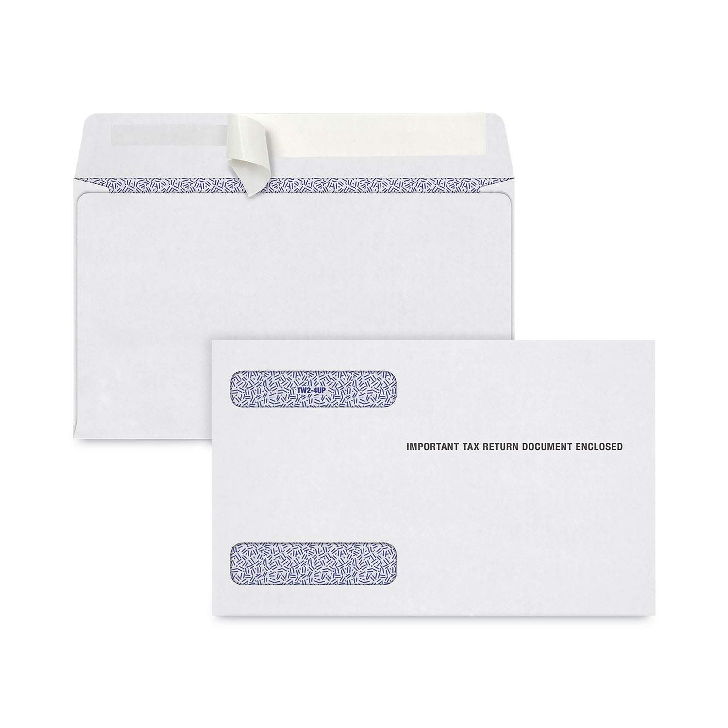 TOPS W-2 Four-Down Self-Seal Security Tinted Double Window Envelope ...