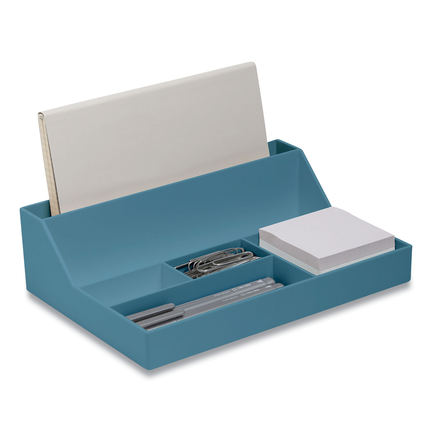 TRU RED Plastic Desktop Organizer, 6 Compartments, 6.81 x 9.84 x 2.75 ...