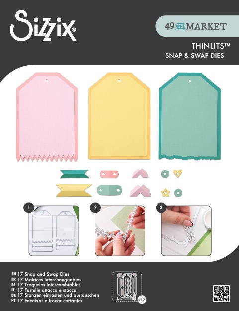 Sizzix Thinlits Set 17/Pkg, Snap and Swap by 49 and Market | OfficeSupply.com
