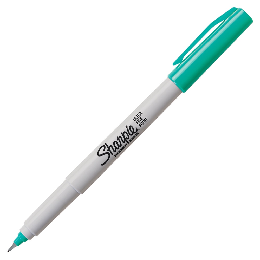 Sharpie Permanent Ultra-Fine Point Marker, Aqua | OfficeSupply.com