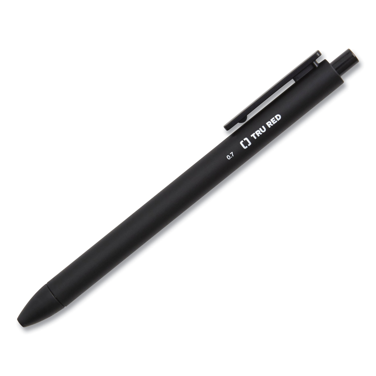TRU RED Quick Dry Gel Pen, Retractable, Fine 0.5 mm, Black Ink, Black ...