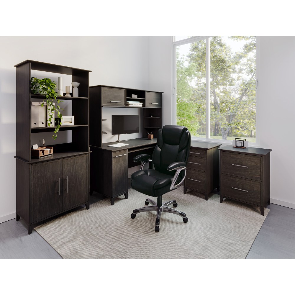 Cressfield Bonded Leather High-Back Executive Office Chair, Black ...