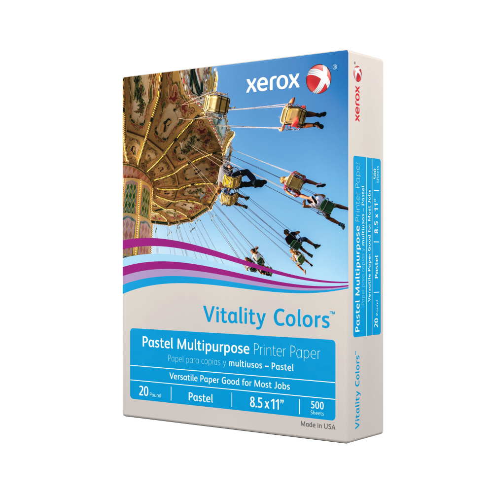 Xerox Vitality Colors Multi-Use Printer & Copy Paper, 1 Ream, Gray ...