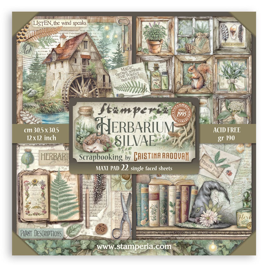 Stamperia Single-Sided Paper Pad 12"X12" 22/Pkg | OfficeSupply.com