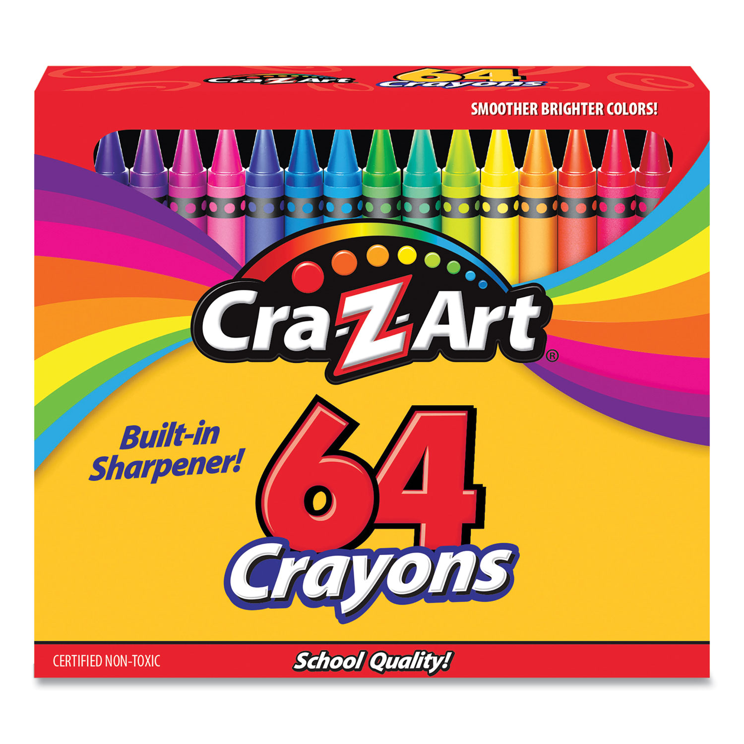 Cra Z Art Crayons 64 Assorted Colors 64 Pack OfficeSupply