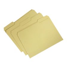 SKILCRAFT Single-Ply Top File Folders, 100% Recycled, Yellow, Box Of ...