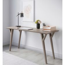 Trezza 60"W Writing Desk, Light Oak | OfficeSupply.com