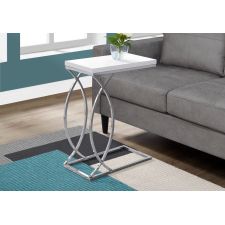 Accent Table, C-shaped, End, Side, Snack, Living Room, Bedroom, Glossy ...