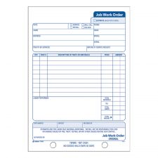 Adams Carbonless Job Work Order Book, 5 9/16" x 8 7/16", 3-Part, White ...