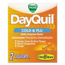 DayQuil Severe Cold and Flu Caplets, Daytime, Refill Pack, 2 Caplets ...