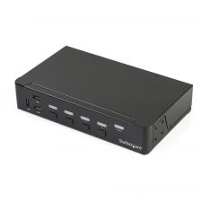 StarTech.com 4-Port DisplayPort KVM Switch - DP KVM Switch with Built-in USB 3.0 Hub for ...