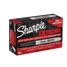 Sharpie Extreme Permanent Markers, Fine Point, Black, Pack Of 12 ...
