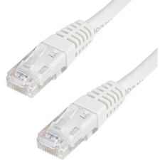 StarTech.com 100ft CAT6 Ethernet Cable - White Molded Gigabit CAT 6 ...