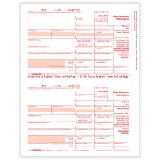 ComplyRight 1099-MISC Tax Forms, Federal Copy A, 2-Up, Laser, 8-1/2" x ...