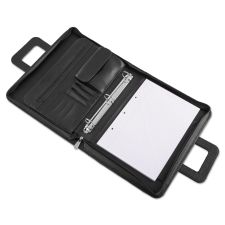 Universal Zip-Around Padfolio, Vinyl, 14 1/2 x 2 1/2 x 11 1/2, Black ...