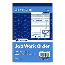 Adams Work Order Form, Three-Part Carbonless, 5.66 x 9, 250 Sets/Pack ...