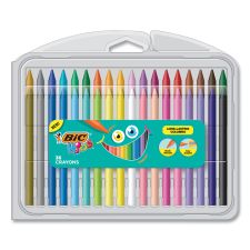 BIC Kids Coloring Crayons, 36 Assorted Colors, 36/Pack | OfficeSupply.com