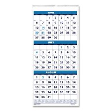 House of Doolittle Academic Year Recycled Three-Month Format Wall ...