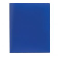 School-Grade 2-Pocket Poly Folder, Letter Size, Blue | OfficeSupply.com