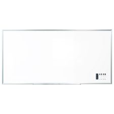 WorkPro Porcelain Magnetic Dry-Erase Whiteboard, 48" x 96", Aluminum ...
