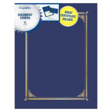 Geographics 30% Recycled Document Covers, 9 3/4" x 12 1/2", Navy Blue ...