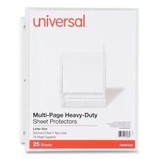 Universal Deluxe Heavyweight Sheet Protector, Side: 3-Hole Punched, Top ...