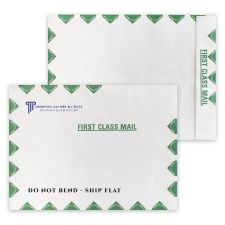 DuPont Tyvek 14lb., 10" x 13" Open End, Green First Class Border, Zip ...