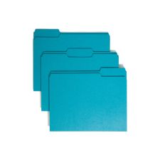 Smead Color File Folders, Letter Size, 1/3 Cut, Teal, Box Of 100 ...