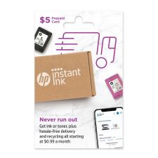 HP Instant Ink $5 Prepaid Card for Ink and Toner Monthly Subscription ...