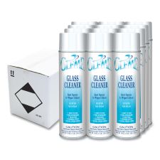 Claire Gleme Glass Cleaner, Fresh Scent, 19 oz Aerosol Spray, Dozen ...