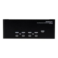 StarTech.com 4 Port Triple Monitor DVI USB KVM Switch with Audio & USB ...