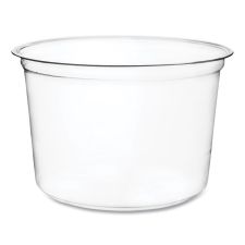 Vegware Round Deli Pots, , 16 oz, 4.6 Diameter x 3"h, Clear, Plastic ...
