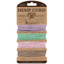 Hemptique Hemp Cord Card 10lb 42' 4/Pkg | OfficeSupply.com