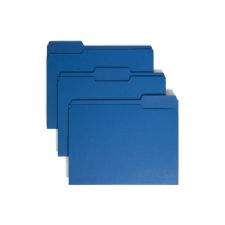 Smead Color File Folders, Letter Size, 1/3 Cut, Navy, Box Of 100 ...