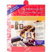 EQ Inkjet Printable Cotton Lawn Fabric Sheets 8.5"X11" | OfficeSupply.com