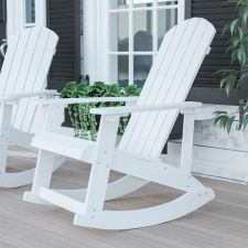 Savannah Commercial Grade All-Weather Poly Resin Wood Adirondack ...