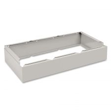 Tennsco 3-Wide Closed Locker Base, 6"H x 36"W x 18"D, Medium Gray ...
