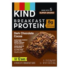 KIND Breakfast Protein Bars, Dark Chocolate Cocoa, 1.76 oz Two-Bar ...