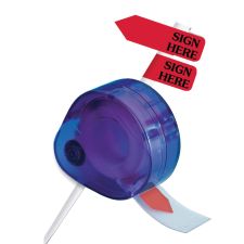 Redi-Tag Preprinted Signature Flags In Dispenser, SIGN HERE, Red ...
