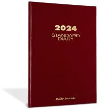 2024 AT-A-GLANCE Standard Daily Diary, Journal Ruled, 7-3/4" x 12", Red ...