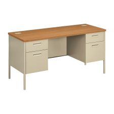 HON Metro Classic 60"W Computer Desk Credenza, Harvest/Putty ...