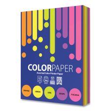 Domtar Color Copy Paper, 24 lb Bond Weight, 8.5 x 11, Assorted Colors ...
