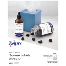 Avery Permanent Inkjet/Laser Diskette Labels, 5196, 3 1/2" , White ...