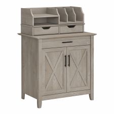 Bush Furniture Key West Secretary Desk with Storage and Desktop ...