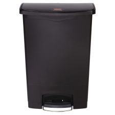 Rubbermaid Slim Jim Step-On Resin Front Step Wastebasket, 24 Gallons ...